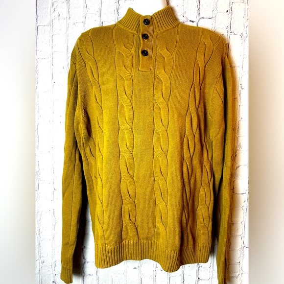 Chaps | Sweaters | Chaps Gold Mock Turtle Neck Long Sleeve Sweater ...